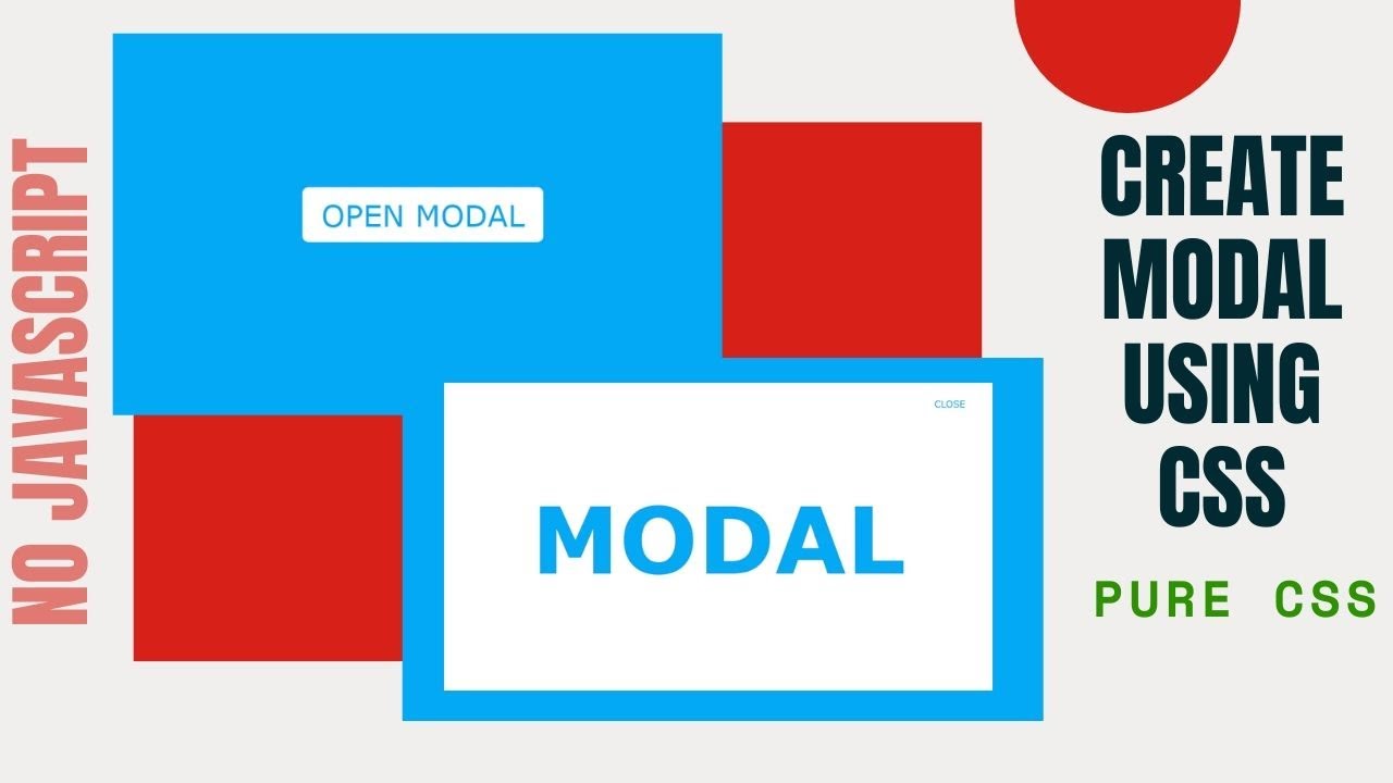 Create Modal Using HTML & CSS | No JavaScript | Pure CSS | How to create modal in CSS (ON CLICK)