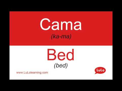 Cómo se dice Cama en Inglés = How to say Bed in Spanish