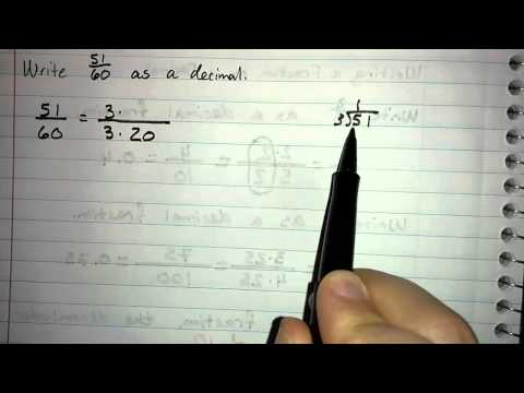 2.3.11 - Writing a Fraction as a Decimal Fraction