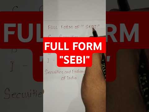 SEBI full form? #sebi #shorts