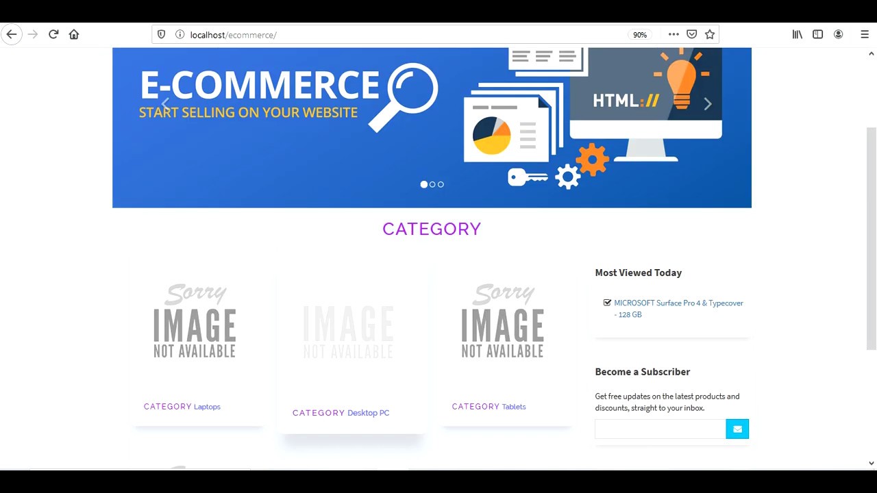 E-commerce website | php source code | college projects
