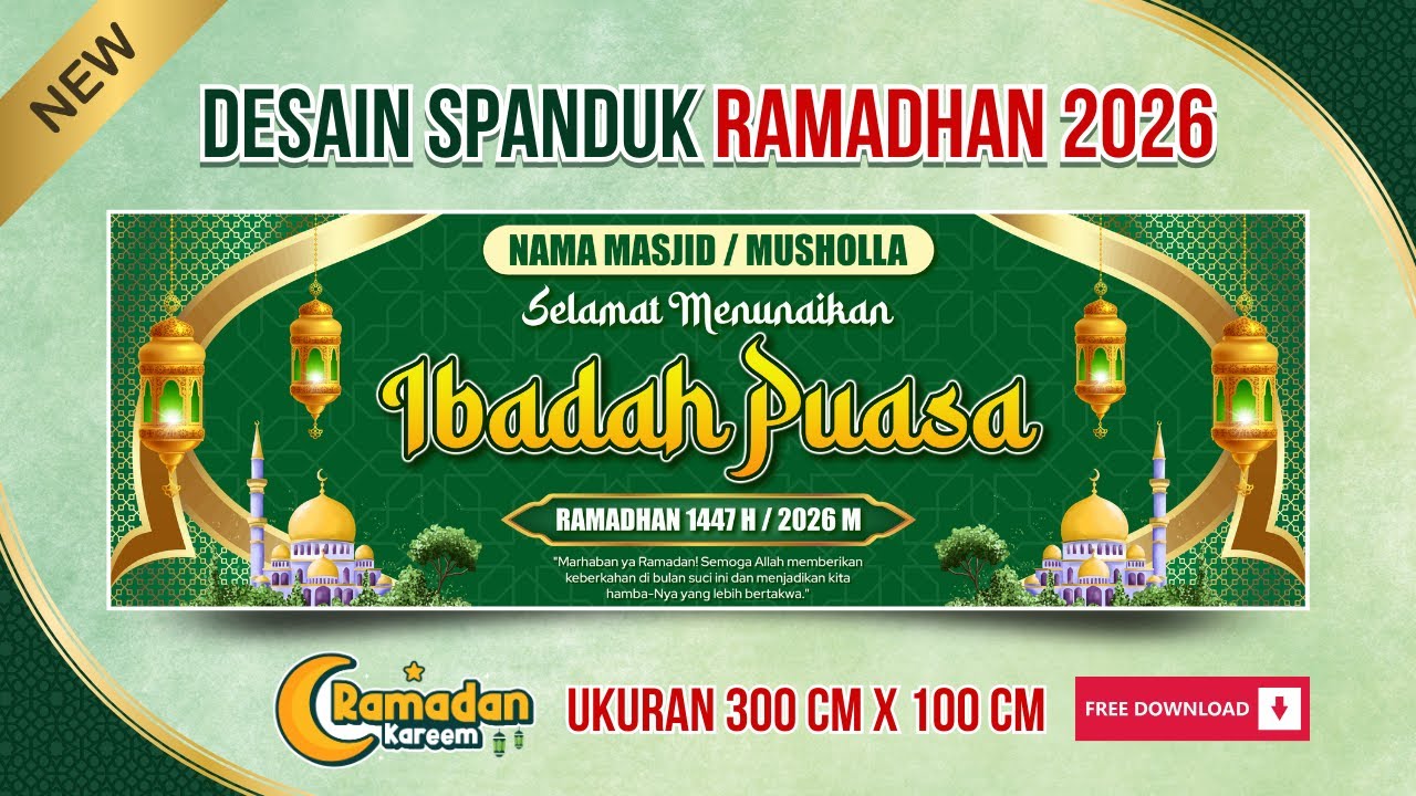 Desain Spanduk Ramadhan 1447 H / 2026 M part 1