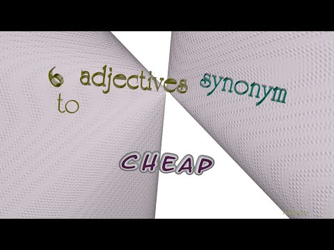 cheap - 8 adjectives which mean cheap (sentence examples)