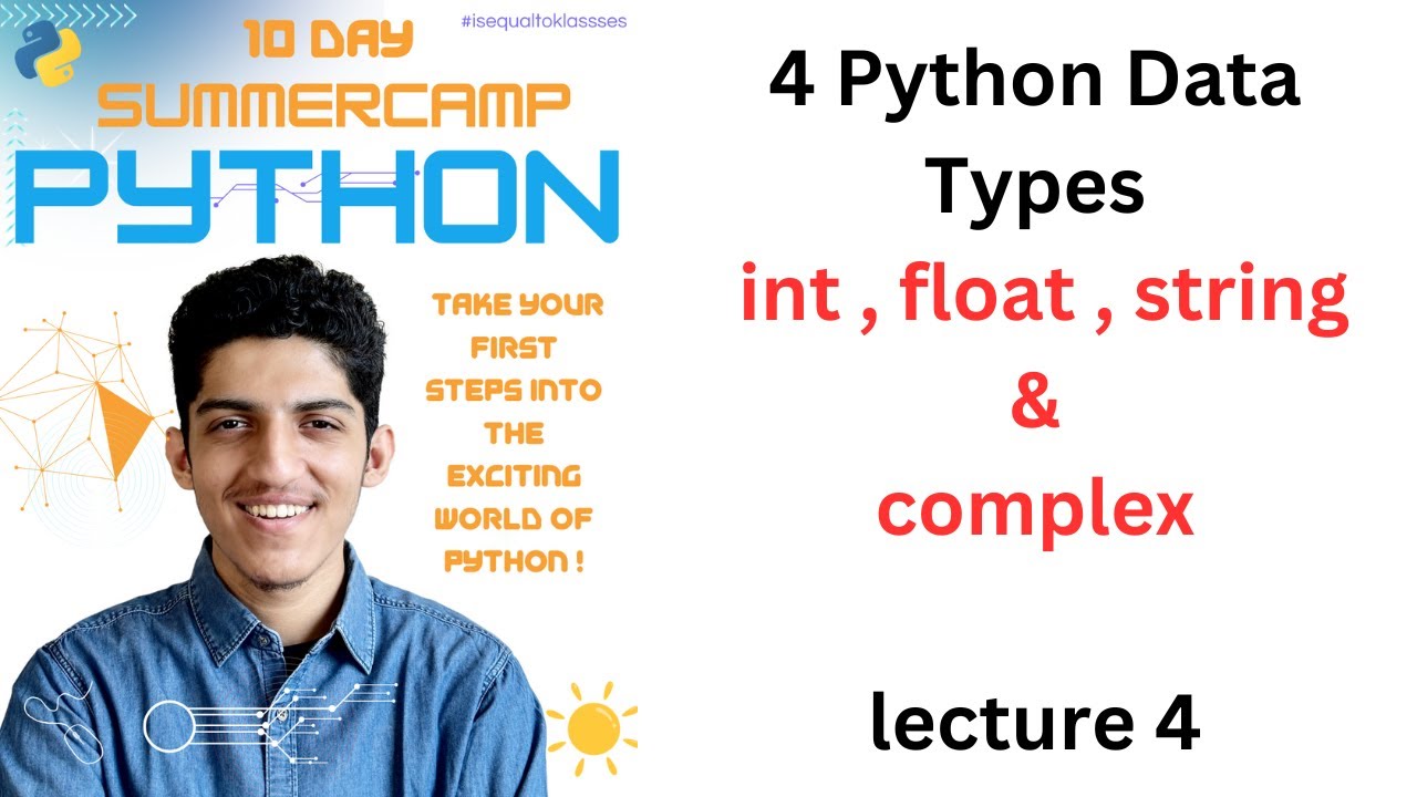 Python Data Types | int float string and complex | lecture 4