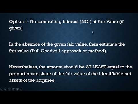 How to Compute Goodwill or Gain on Acquisition, if with Noncontrolling Interest (NCI) Part 1
