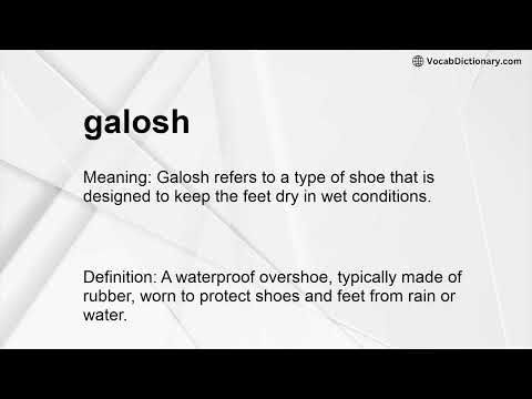 galosh Meaning