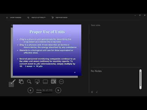 Radiography Lecture: Radiation Units Part Two