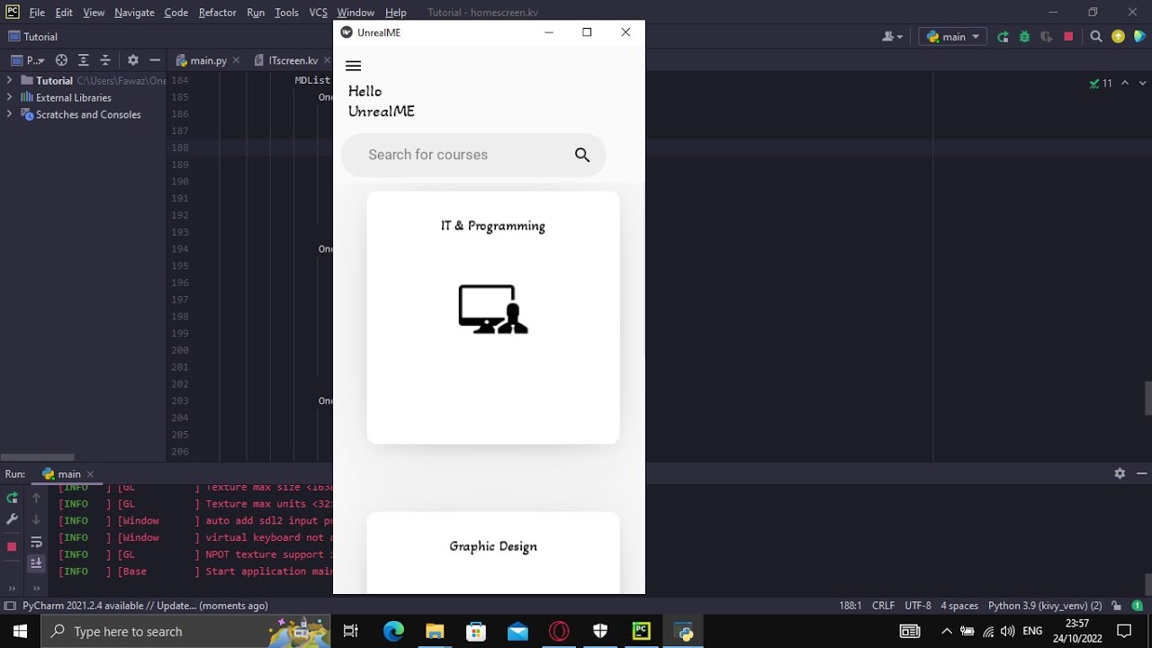 Education / Learning App UI with Python, Kivy & KivyMD - Part 5 #kivymd