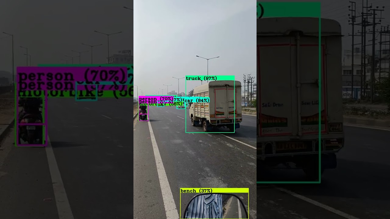 After YOLO object detection (Output Video)