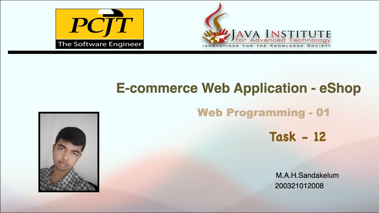 Web Programming 1 | Task 12 | Java Institute