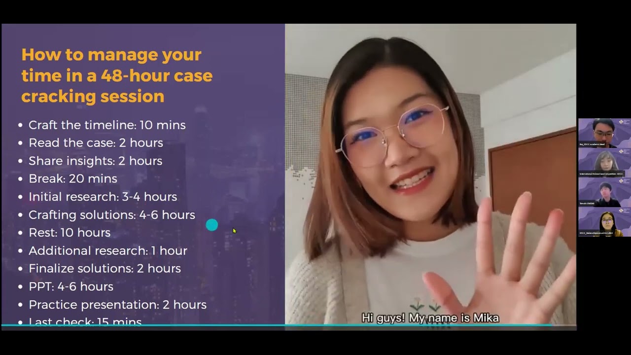 Info session + Case competition 101