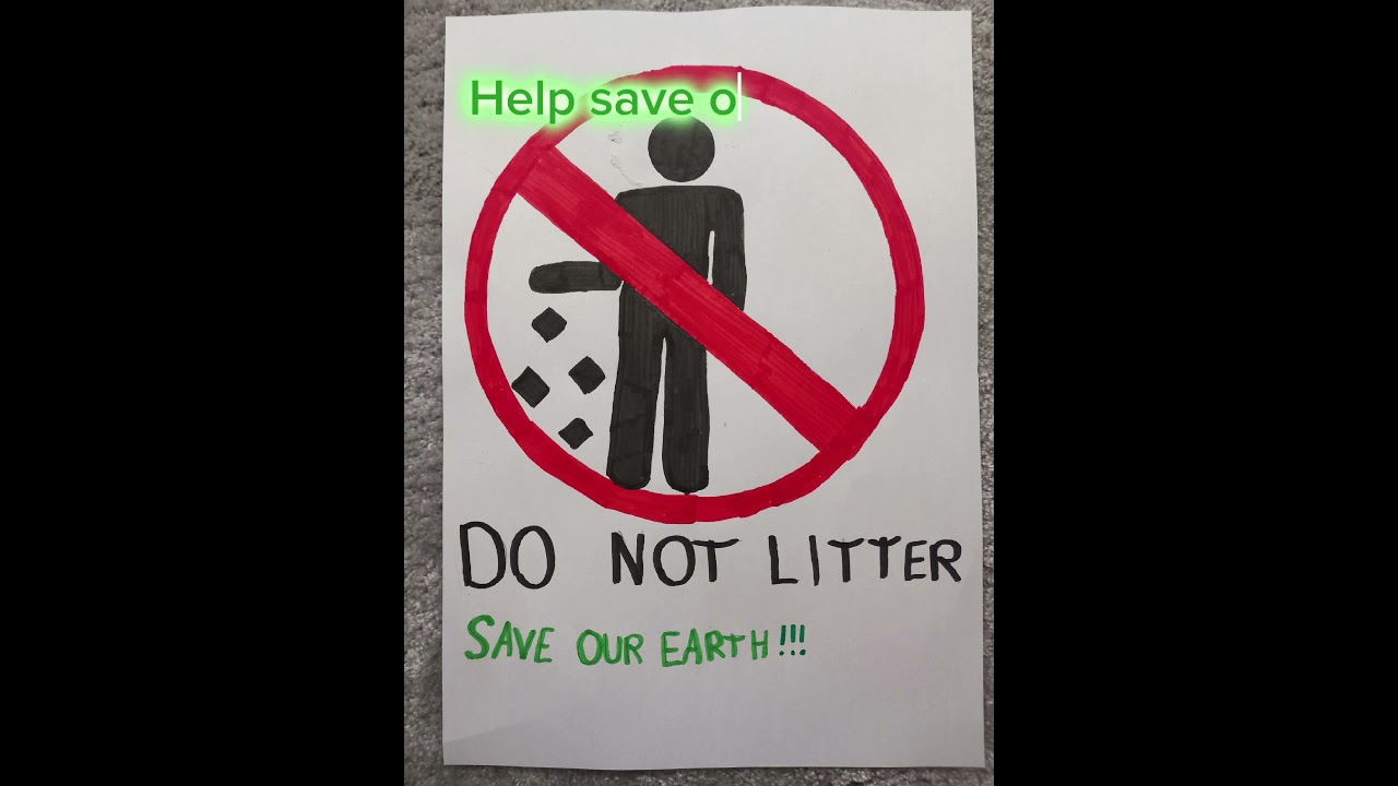 Stop littering poster