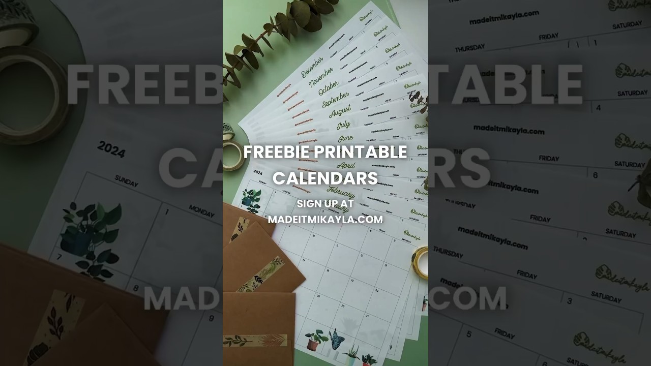 FREEBIE Printable Calendars ✨📅