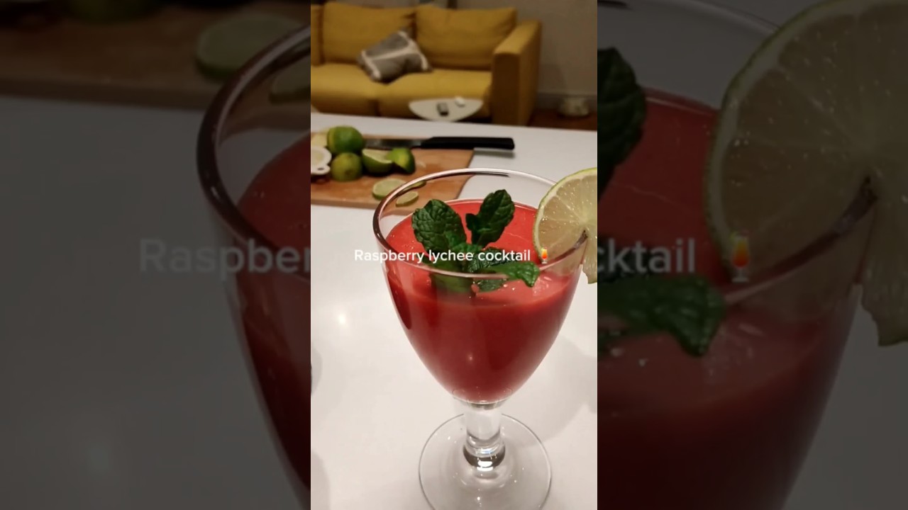 Raspberry Lychee Mocktails #mocktail #shortsfeed #shorts