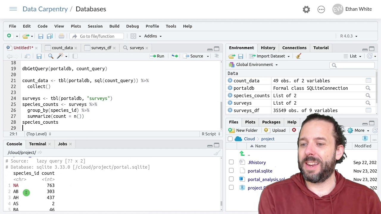 Working With SQL Databases From R: Querying SQL Databases Using dplyr