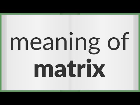 Matrix | meaning of Matrix