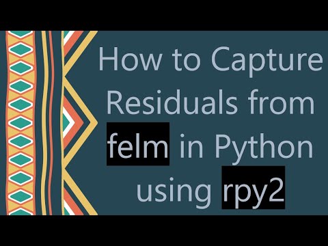 How to Capture Residuals from felm in Python using rpy2