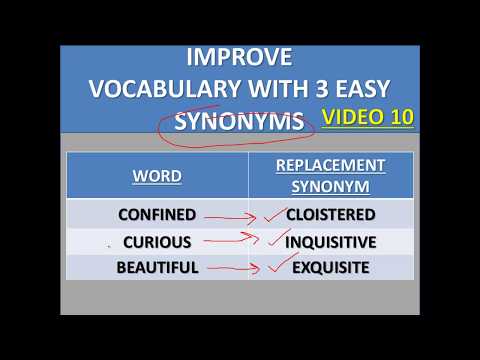 IMPROVE VOCABULARY WITH SYNONYMS video Ten