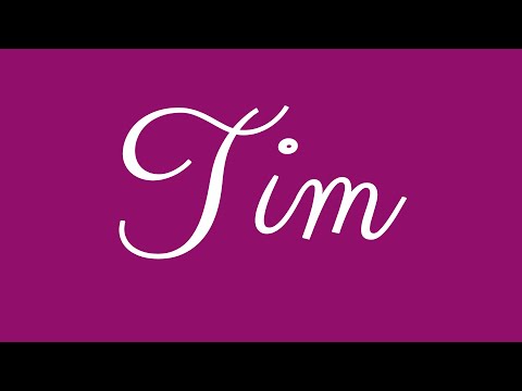 Learn how to Sign the Name Tim Stylishly in Cursive Writing