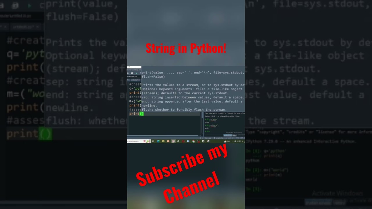 String and acessing its index in Python. #string #index #python #programming