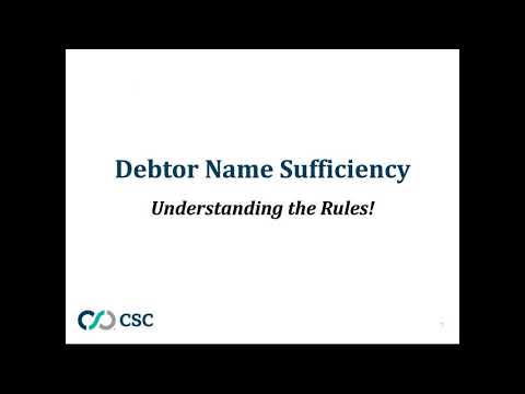 Recorded Webinar - Accuracy is Everything: UCC Financing Statement Debtor Name Essentials