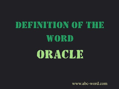 Definition of the word "Oracle"