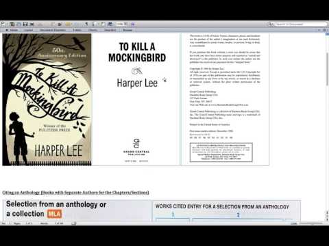 MLA 8 or 9 - Citing a Book with One Author