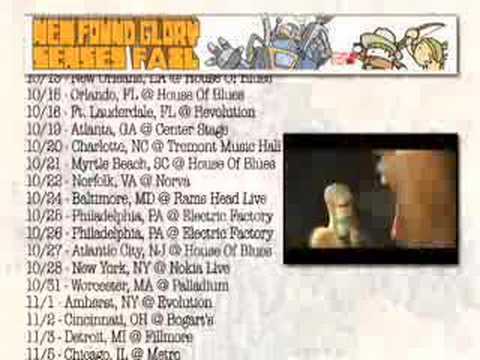 New Found Glory and Senses Fail on tour!