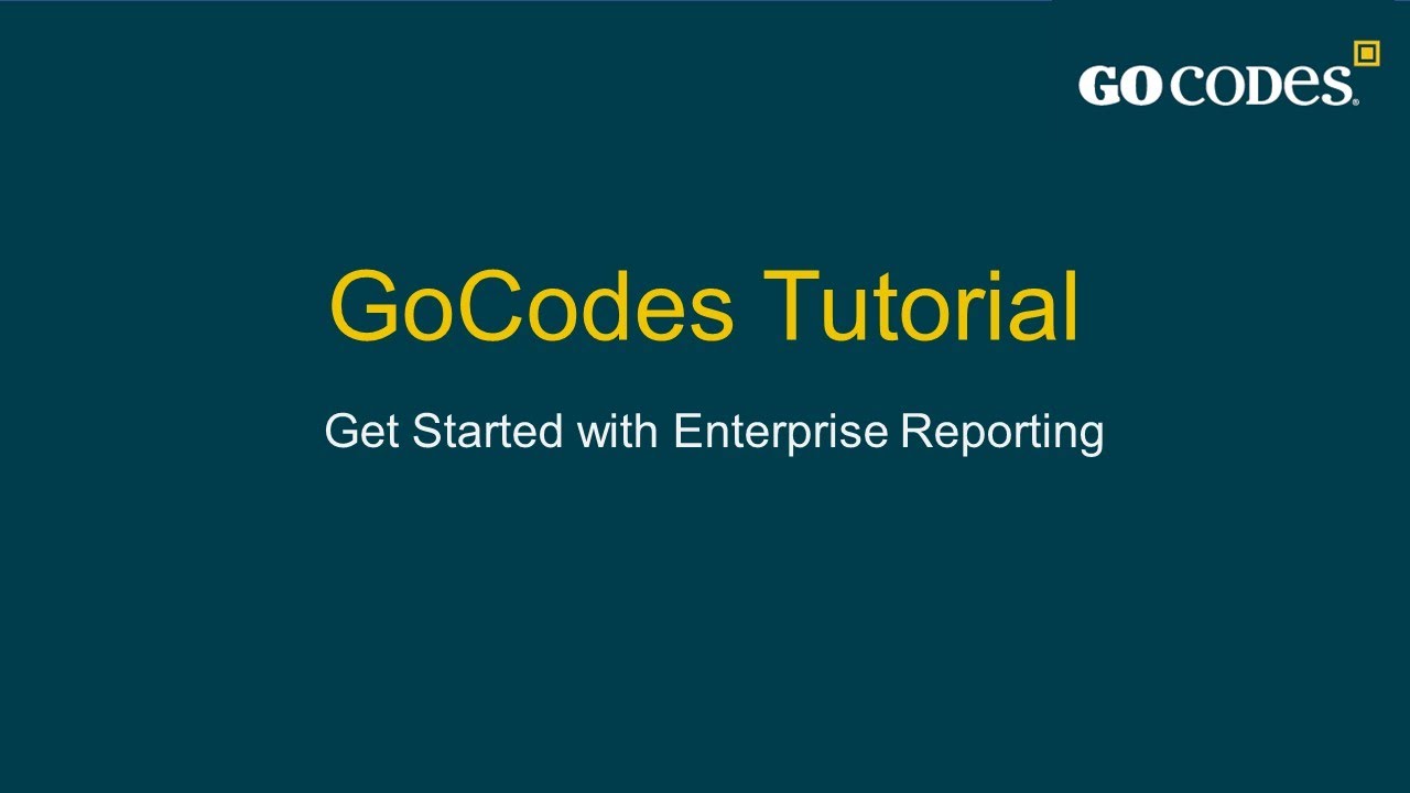 15. Get Started with Enterprise Reporting