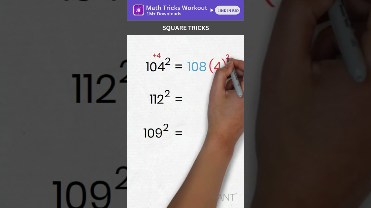 Vedic Maths Tricks - Mental Math Tricks - Square Numbers - Easy Math Hacks - Simplification Tricks