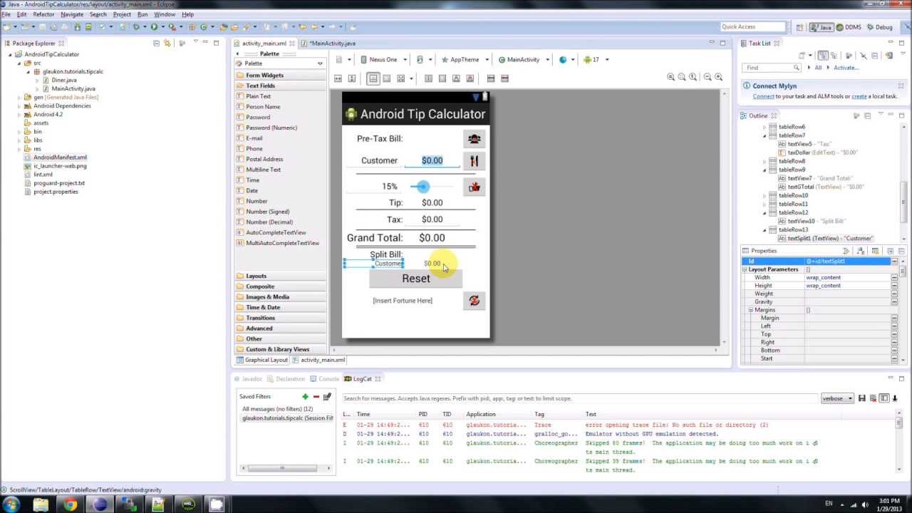 Android Tip Calculator Tutorial, Chapter 3: Java - Part 4