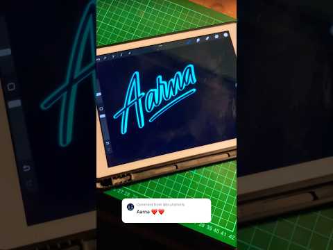 Writing My Subscribers Name || Aarna #shorts #letteringbymustf