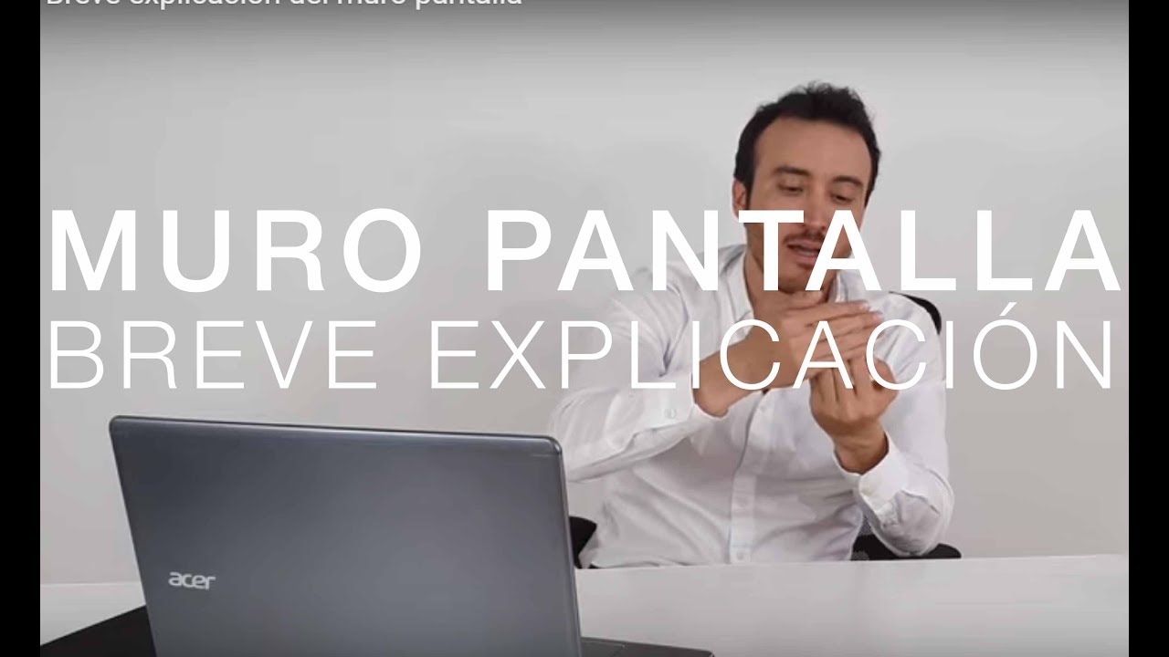 Breve explicación del muro pantalla