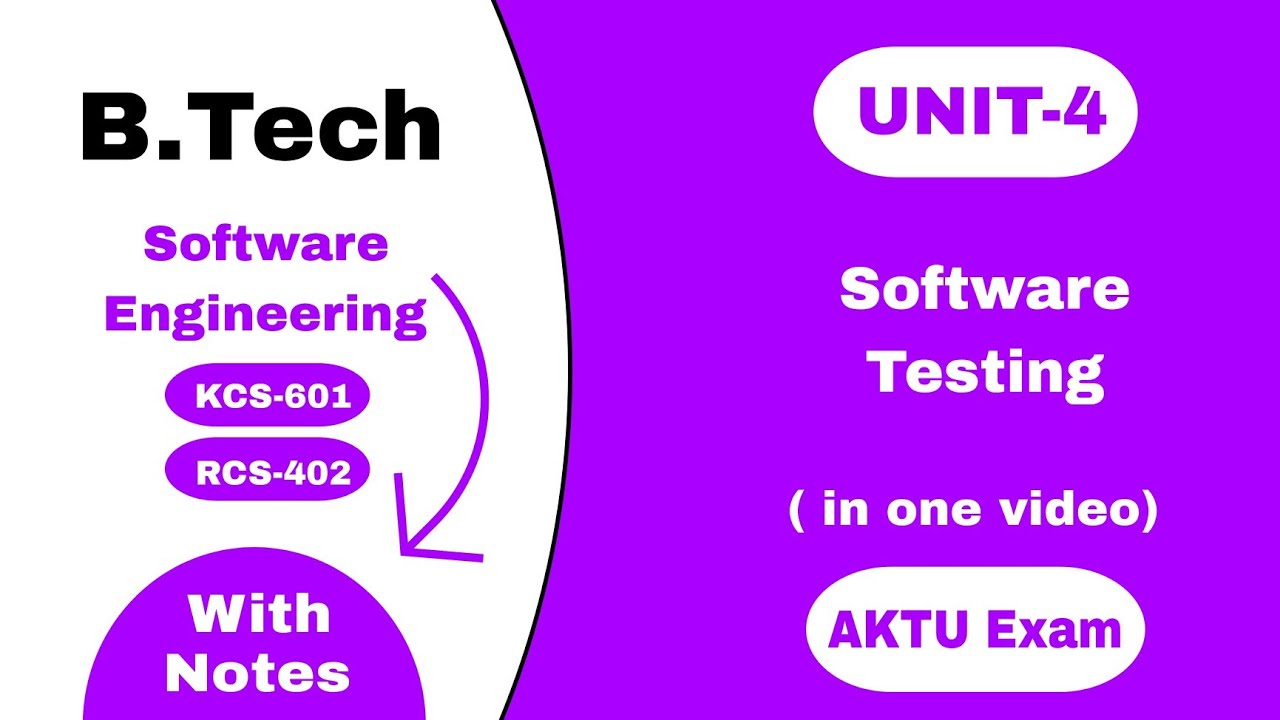 UNIT-4 : Software Engineering AKTU With PDF Notes | 3rd Year KCS - 601 | All Topics in one video