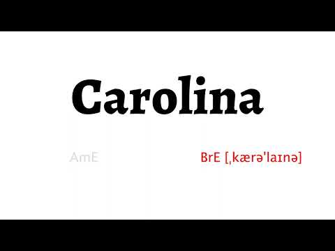 How to Pronounce carolina in American English and British Englishcarolina