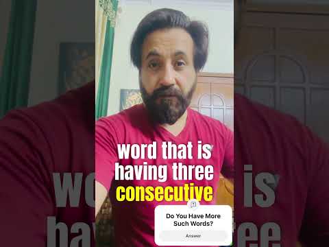 The only word with Three Consecutive Double Letters #english #vocabs #englishmastery #englishvocab