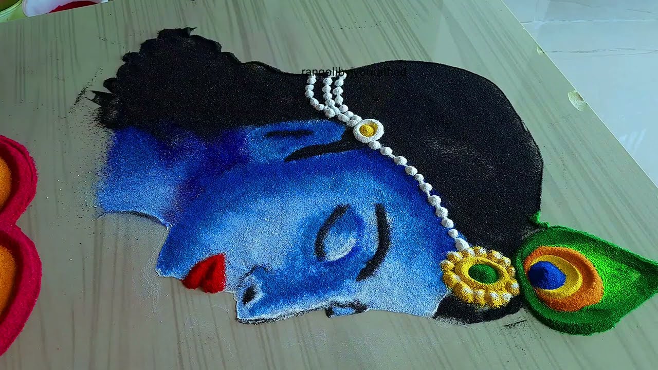 New Easy Krishna Rangoli Designs - Blouse Designs