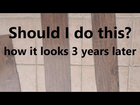 Vinyl Plank over Tile floor 3 Years Later it looks like this | Should I do this?