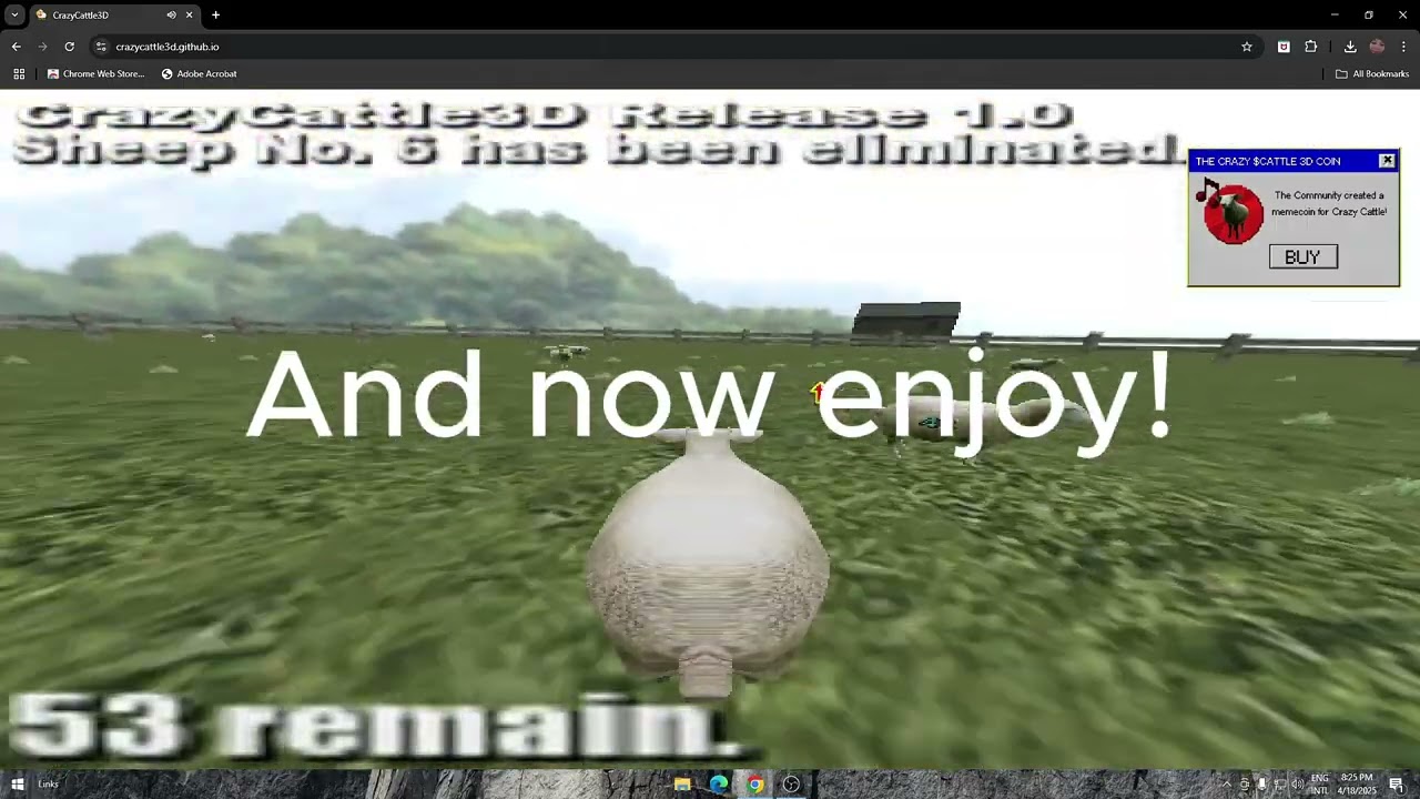 How to play crazy cattle 3d on browser!