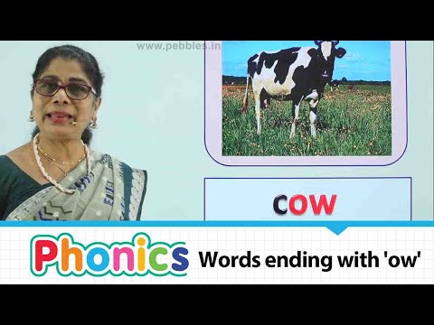 Words ending with 'ow' | Easy Phonetics Video | Phonics Learning Video part-138