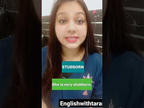 Meaning of Stubborn in Hindi.#shorts