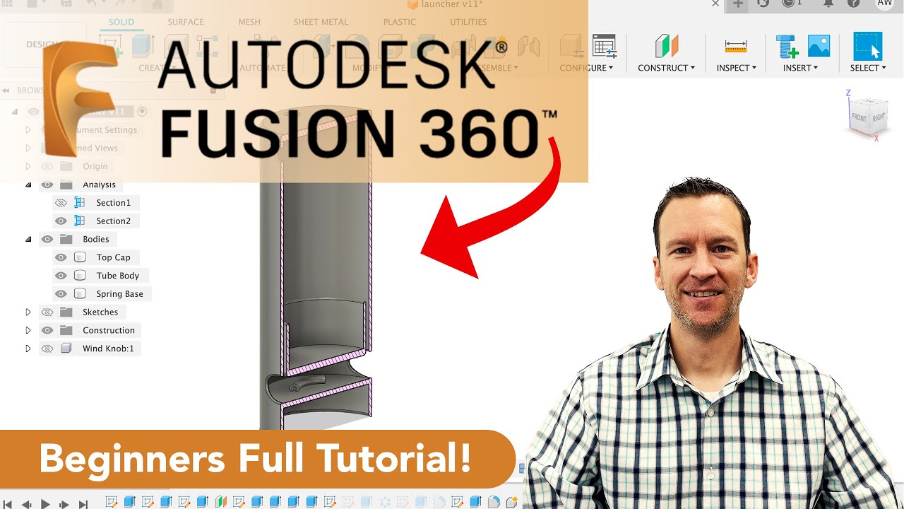 Fusion 360 Tutorial - Beginners 3D Modeling Tutorial