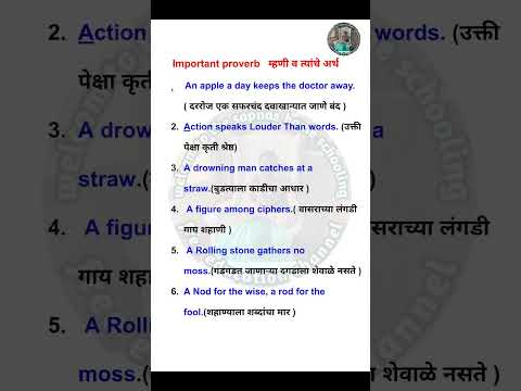 English Grammar | Important Proverb