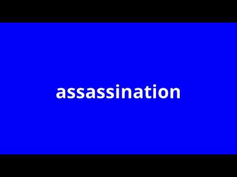 what is the meaning of assassination