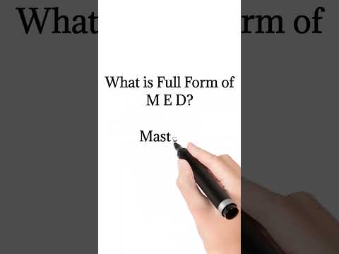What is Full Form of M E D?Master of Education