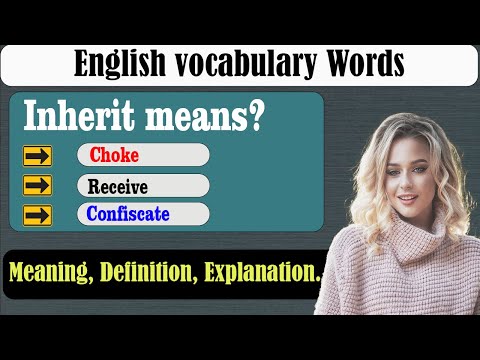 Inherit What does Inherit mean? | What is Inherit ? | Inherit meaning in English | English Grammar