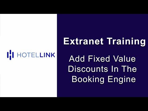 Extranet demo - Booking Engine | Adding Fixed Value Discounts