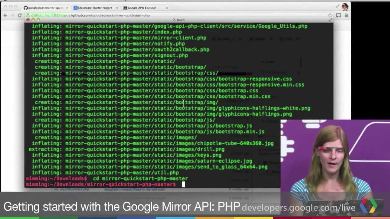 Getting started with the Google Mirror API: PHP