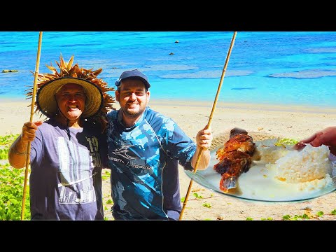 A MUST DO activity in RAROTONGA! Bamboo Reef Fishing with Sammy Traditional Catch & Cook 4K