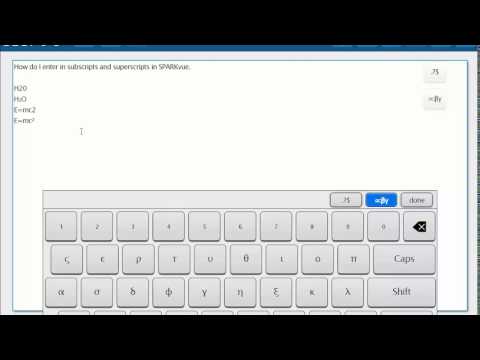 Enter Superscripts and Subscripts (SPARKvue)